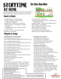 Preschool Storytime: In the Garden – Storytime with Ms. Emily Library