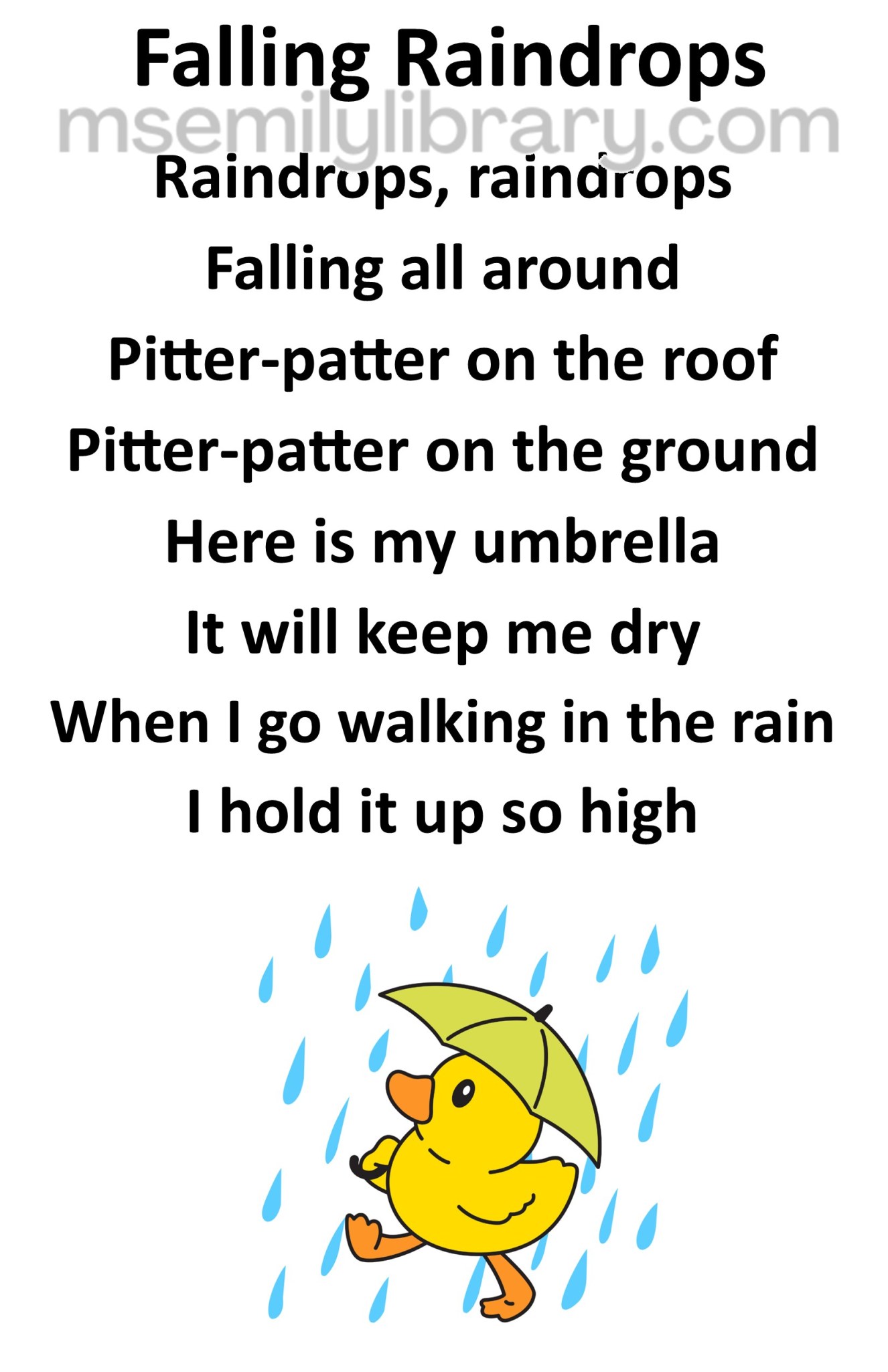 Storytime: Rain – Storytime with Ms. Emily Library