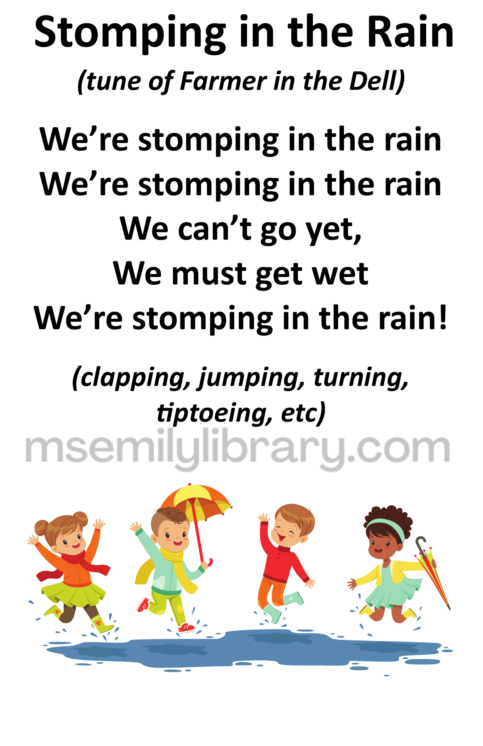 Storytime: Rain – Storytime with Ms. Emily Library