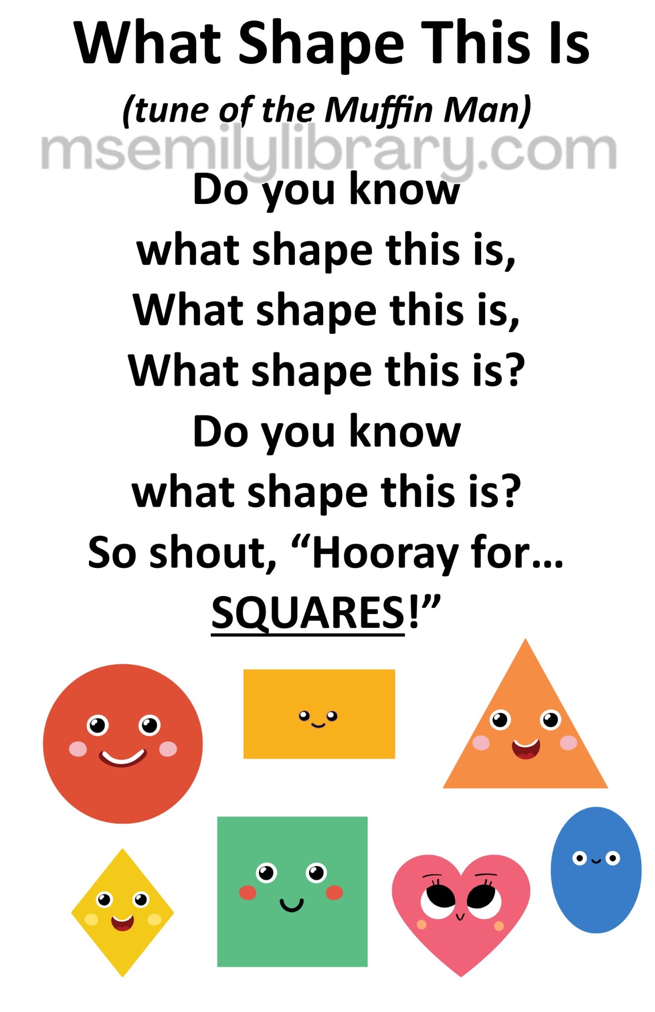 Storytime: Shapes – Storytime with Ms. Emily Library