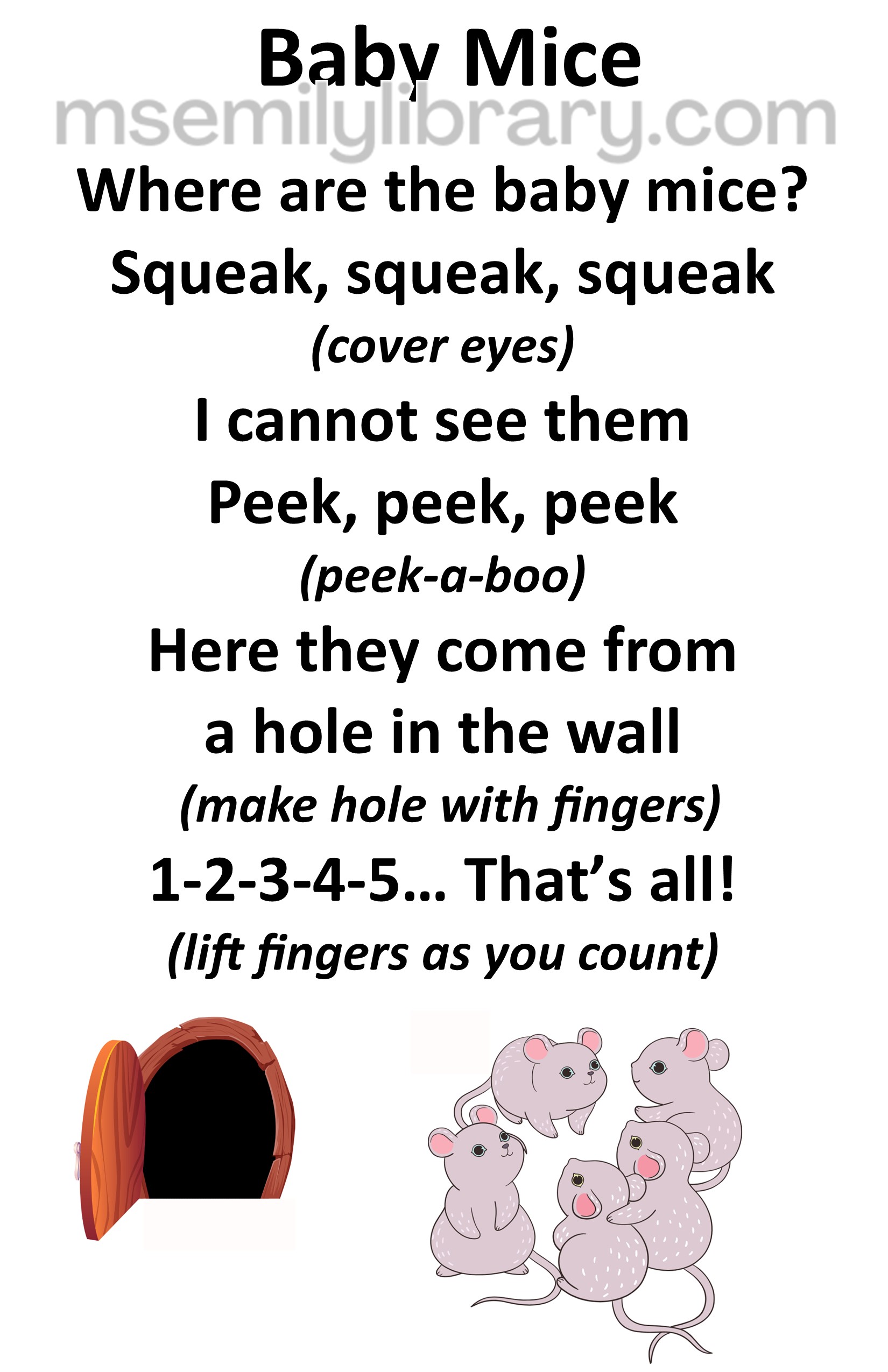 Storytime: Mice – Storytime with Ms. Emily Library