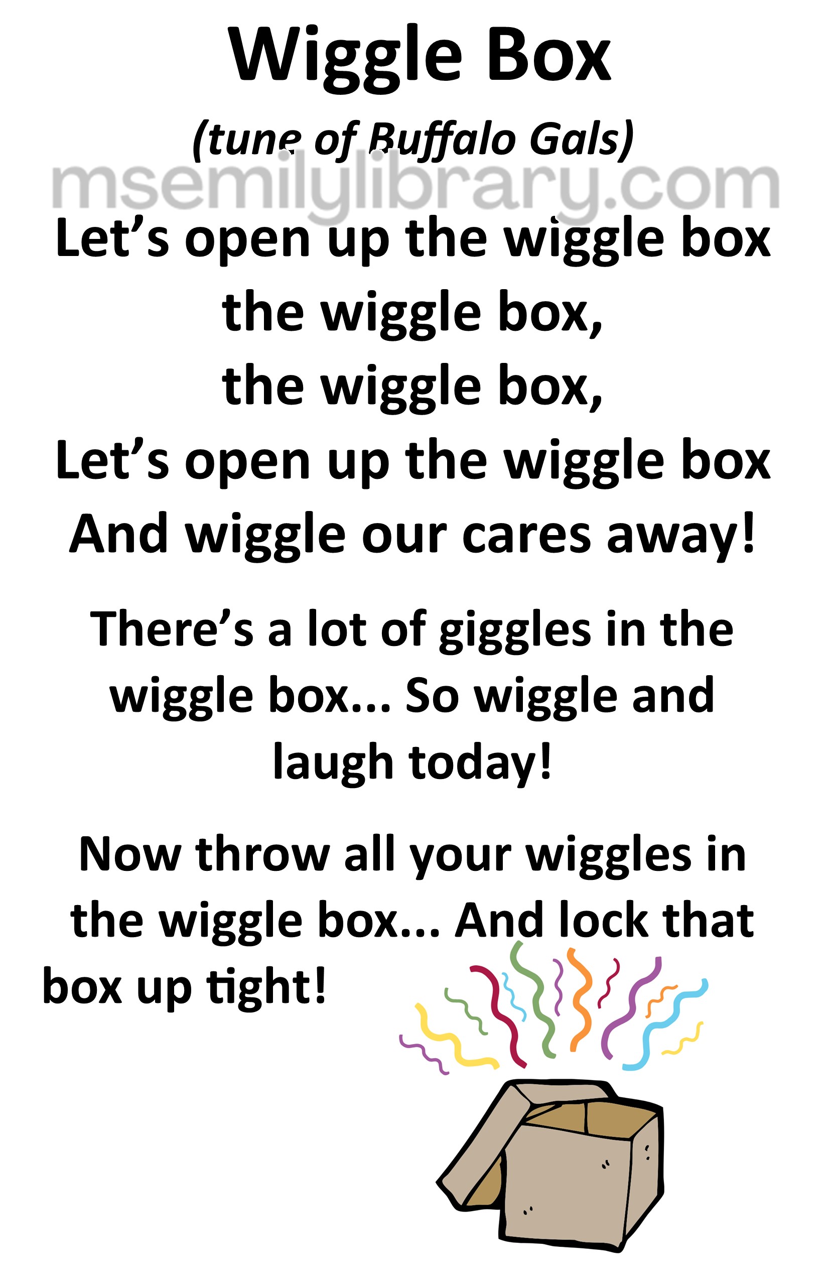 Storytime: Boxes – Storytime with Ms. Emily Library