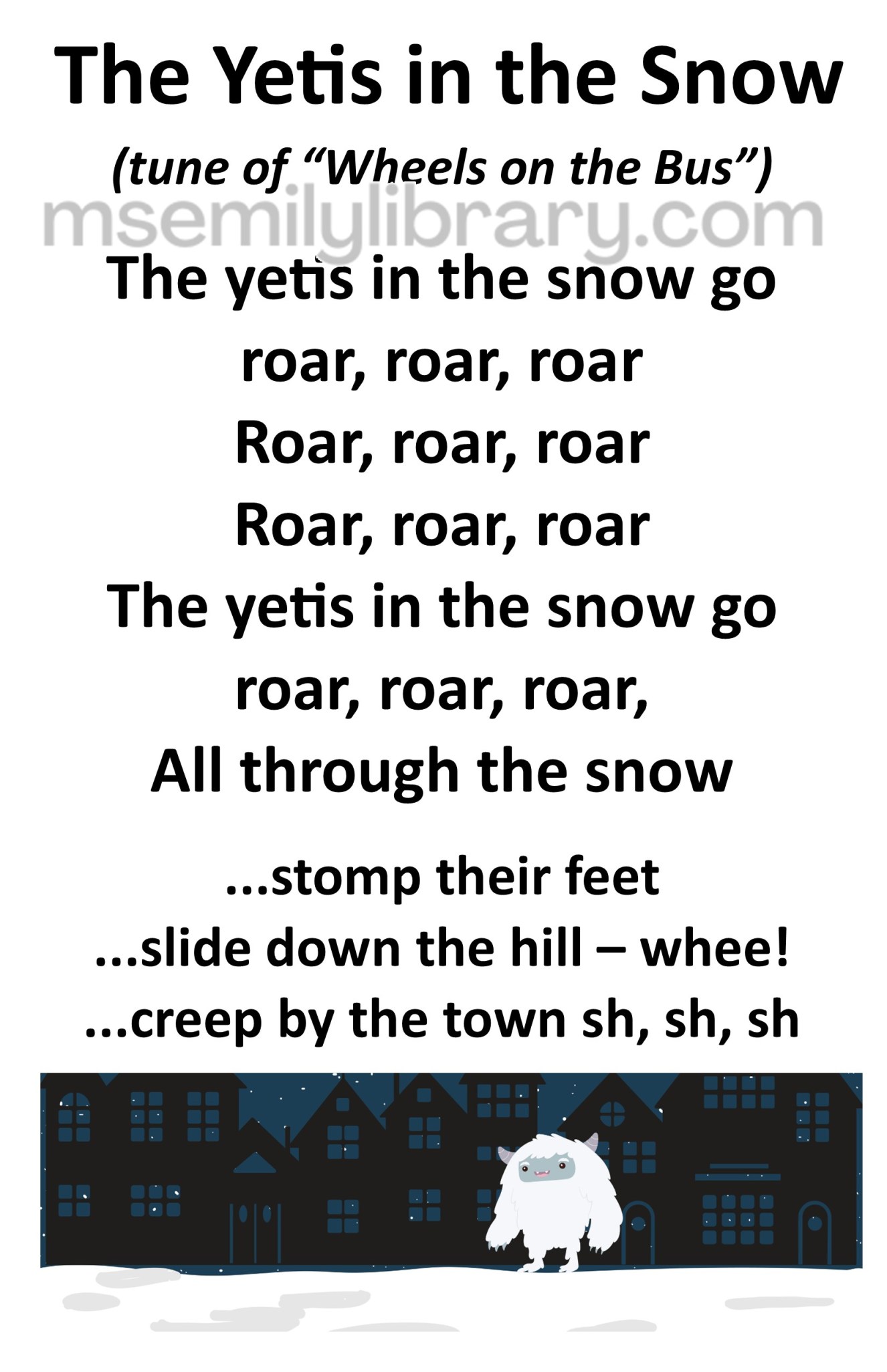 Storytime: Yetis – Storytime with Ms. Emily Library