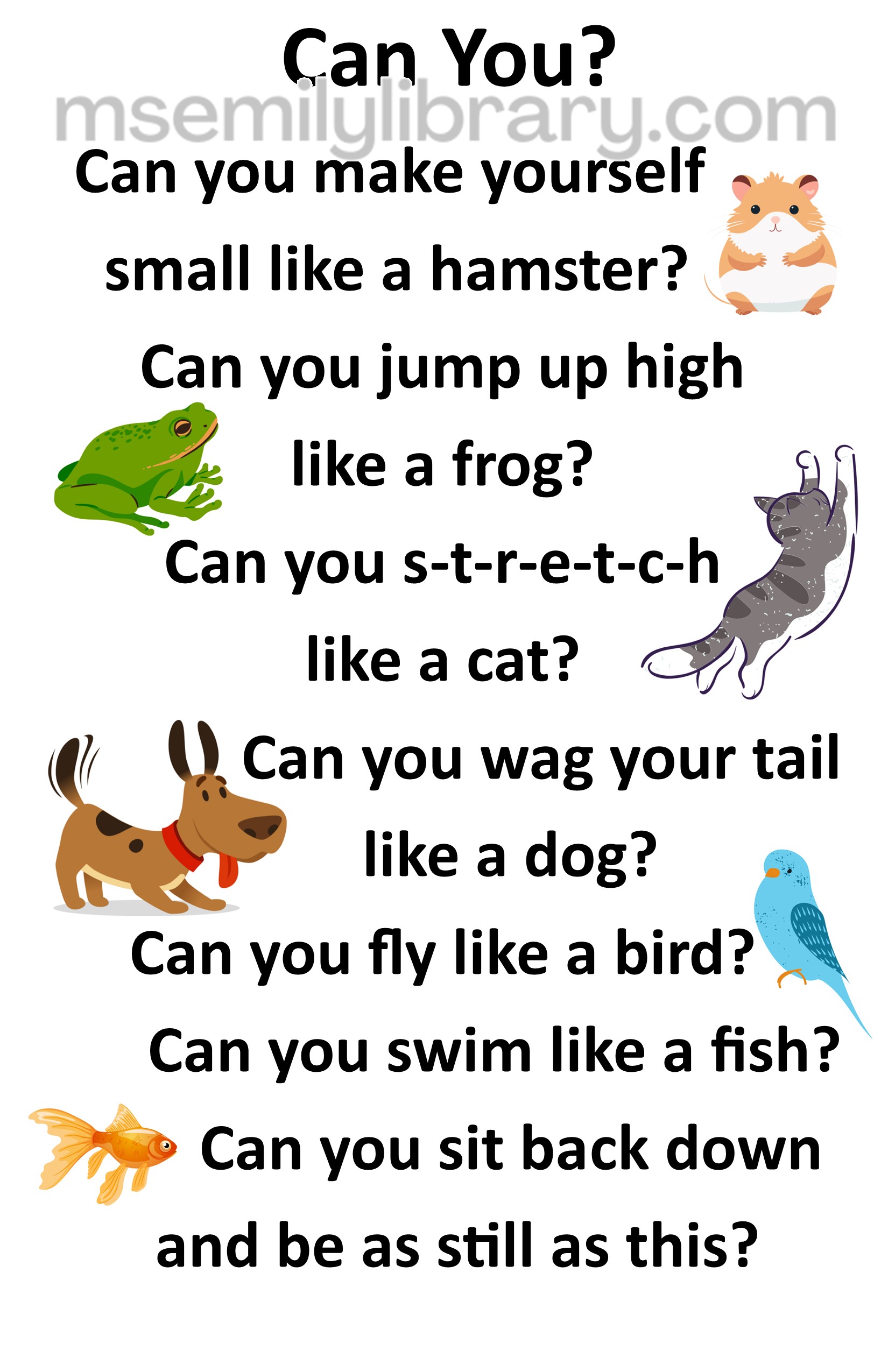 Storytime: Pets – Storytime with Ms. Emily Library