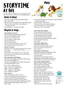 Storytime: Pets – Storytime with Ms. Emily Library