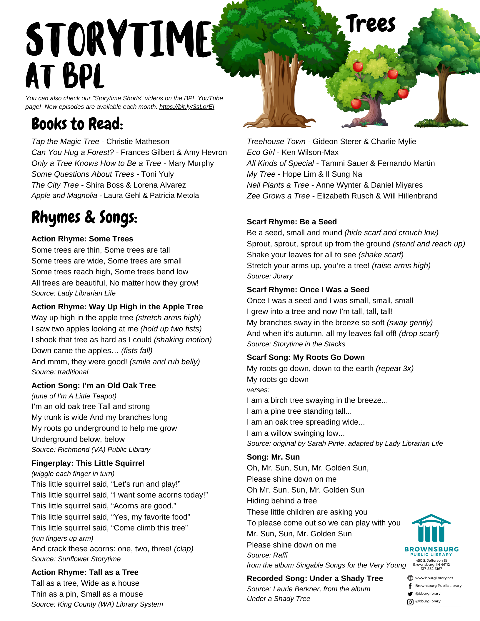 Storytime with Ms. Emily Library – Page 2 – Library storytimes, themes ...