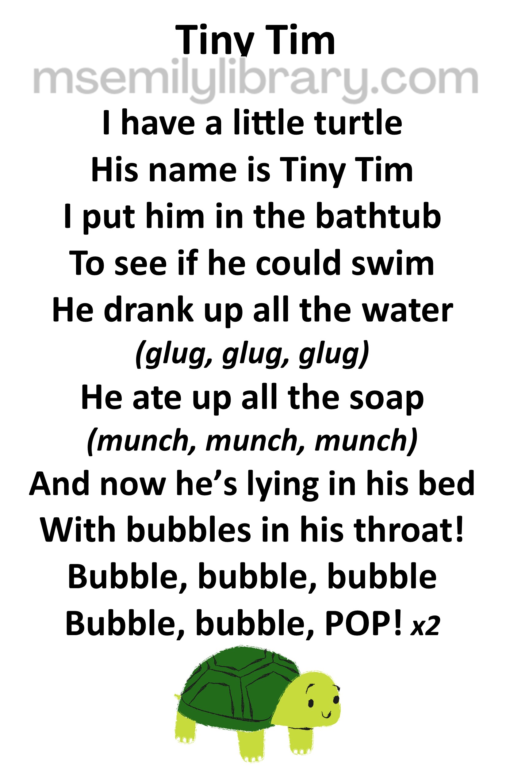 Storytime with Ms. Emily Library – Library storytimes, themes, ideas ...