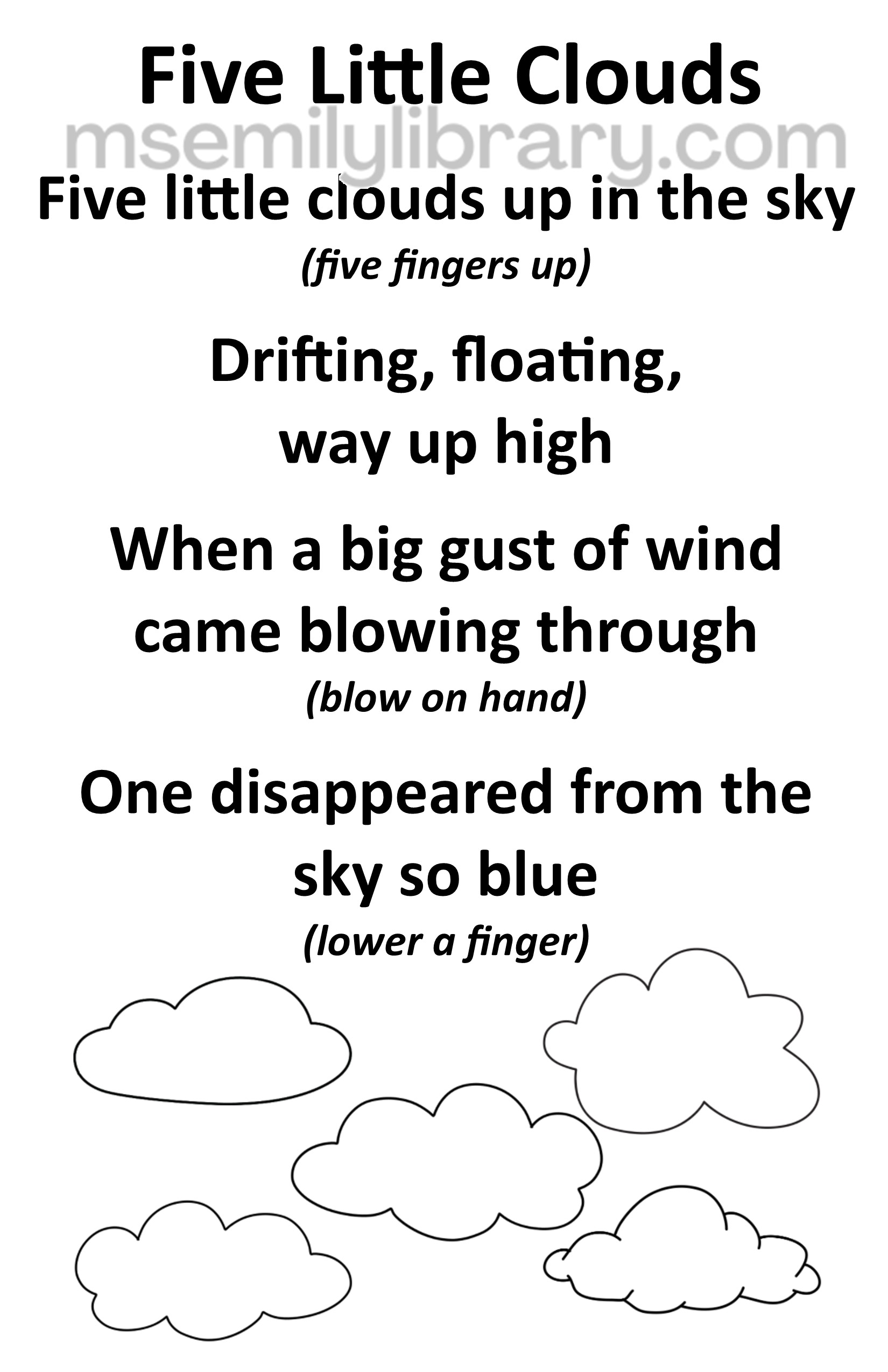 Storytime: Clouds – Storytime with Ms. Emily Library