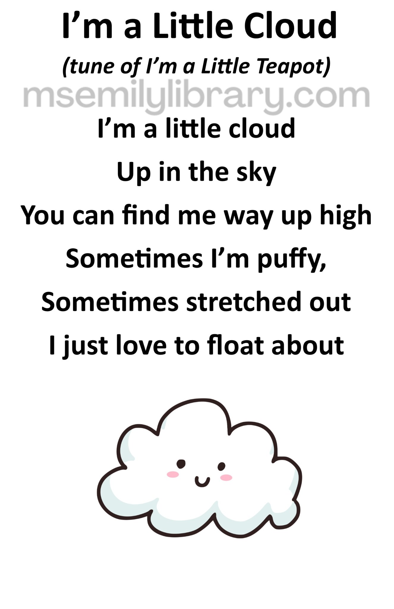 Storytime: Clouds – Storytime with Ms. Emily Library
