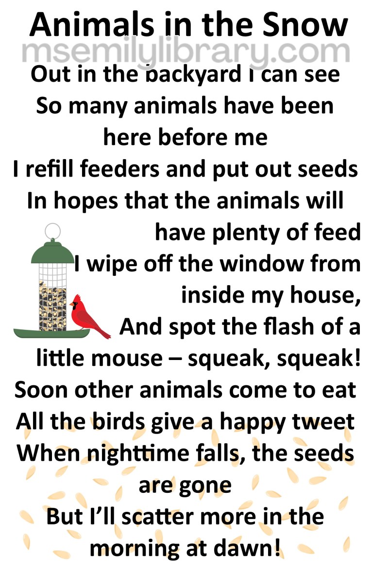 Storytime: Animals in Winter – Storytime with Ms. Emily Library